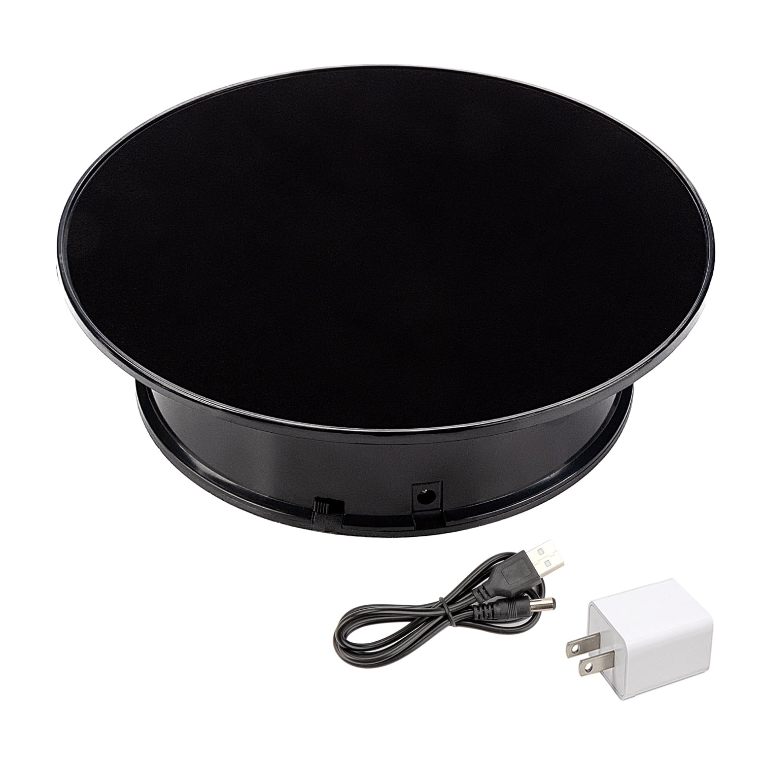 Leadleds Display Turntable, 8'' Electric Rotating Display Stand Black ...