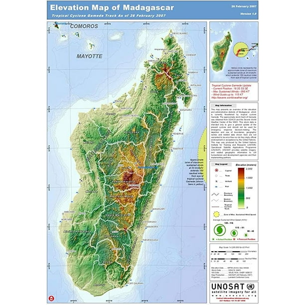 Iconic Arts Laminated 24x34 Poster: Physical Map - Physical Geographic ...