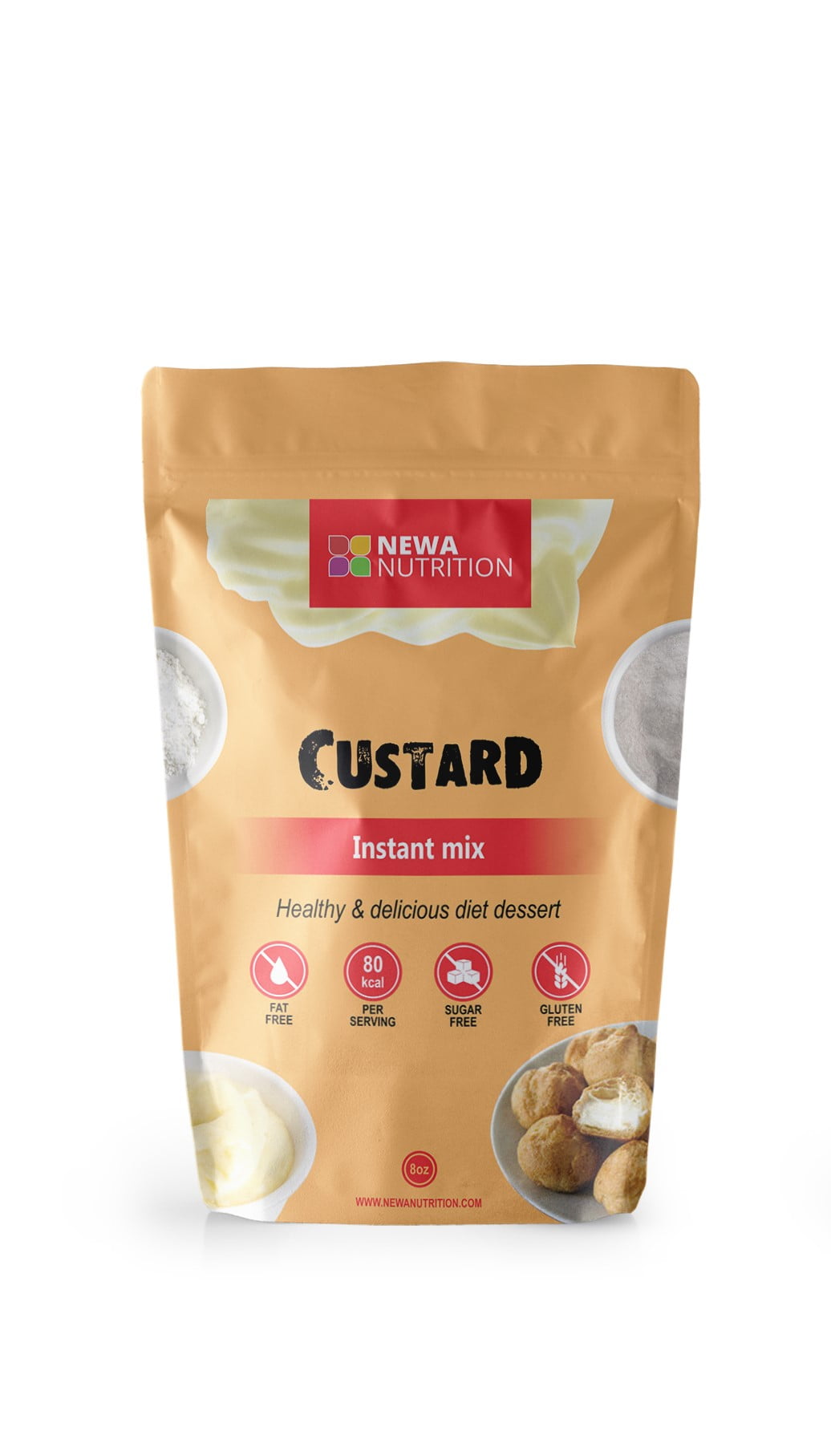 Custard Powder Vanilla Low carb and Gluten Free 8 oz Low Calories NO ...