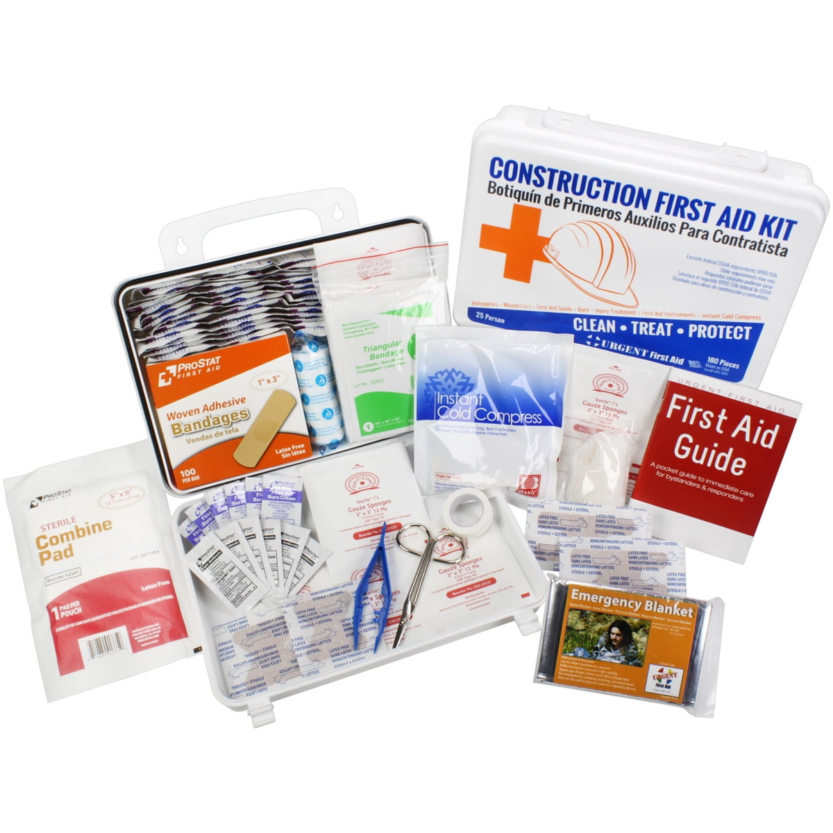 OSHA Contractors First Aid Kit for Job Sites up to 25 People, Gasketed ...