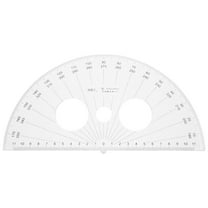FELTECHELECTR 1Set Transparent Plastic Protractor Half Circle Measuring ...