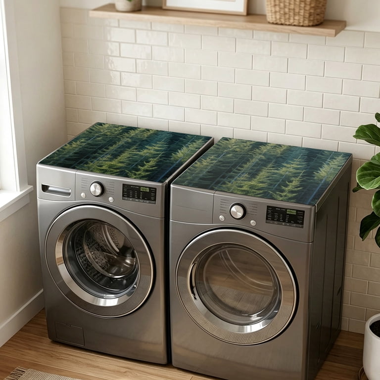 Summer Green Washer and Dryer Top Protector Mat, 23.6