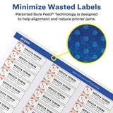 "Avery Shipping & Mailing Easy Peel Return Address Labels, 1/2""x1-3/4 ...