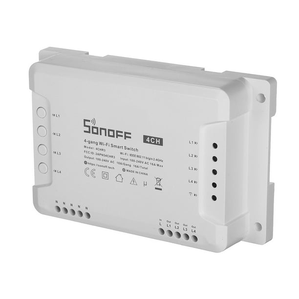 SONOFF 4CH R3 4-gang Wi-Fi DIY Interruptor inteligente 4 vías | Bodega ...