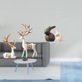 4 Set Reindeer Bunny Decorative Ceramic Sculpture Lightweight Resin ...