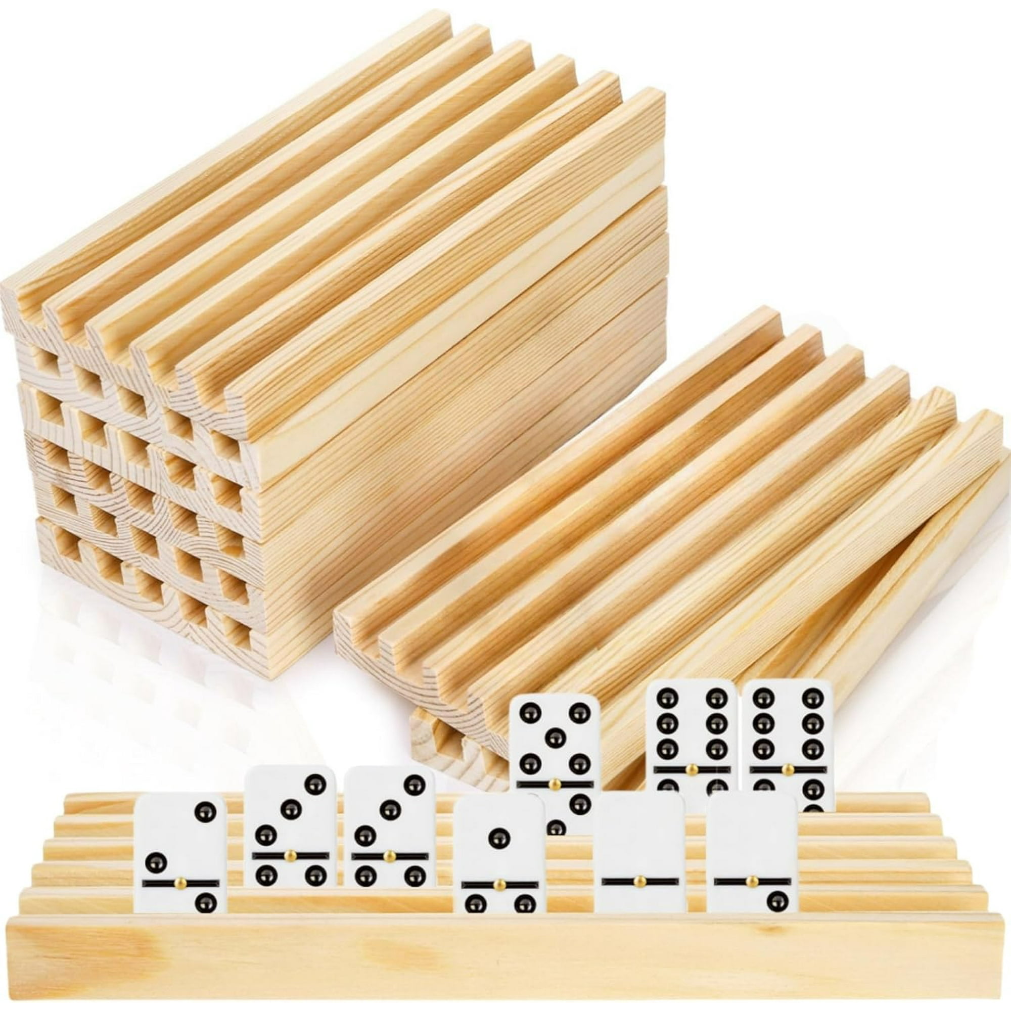 Click here for Salafire Set Of 8 Wooden Domino Racks  Premium Nat... prices