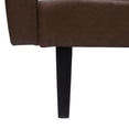 Free Shipping! Noble House Carey Faux Leather 3-Seater Sofa, Dark Brown ...