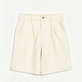Cagogo Women's Straight Leg Bermuda Shorts Mid Rise Pockets Solid ...