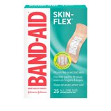 Band-Aid Brand Skin-Flex Adhesive Bandages for Flexible Wounds, 25 Ct ...