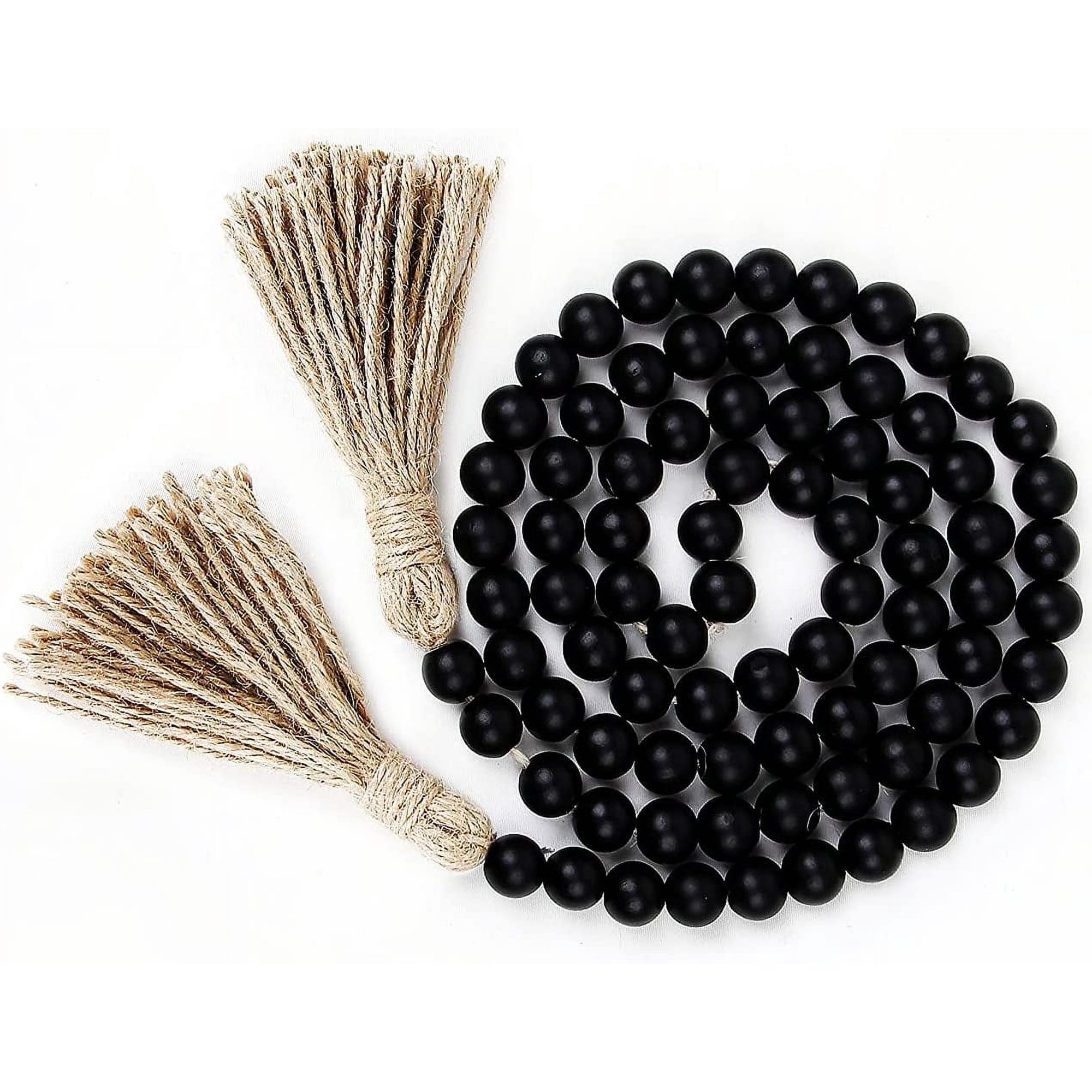 Click here for Rejoda-Wood Bead Garland 58in Tassel Wood Bead Dec... prices