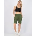 4 Pack: Women's 7" Bermuda Long High Waisted Shorts With Pockets ...
