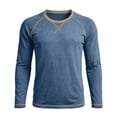 Ceisia Men's Color Block Raglan Long Sleeve Crew Neck T-Shirt Multi ...