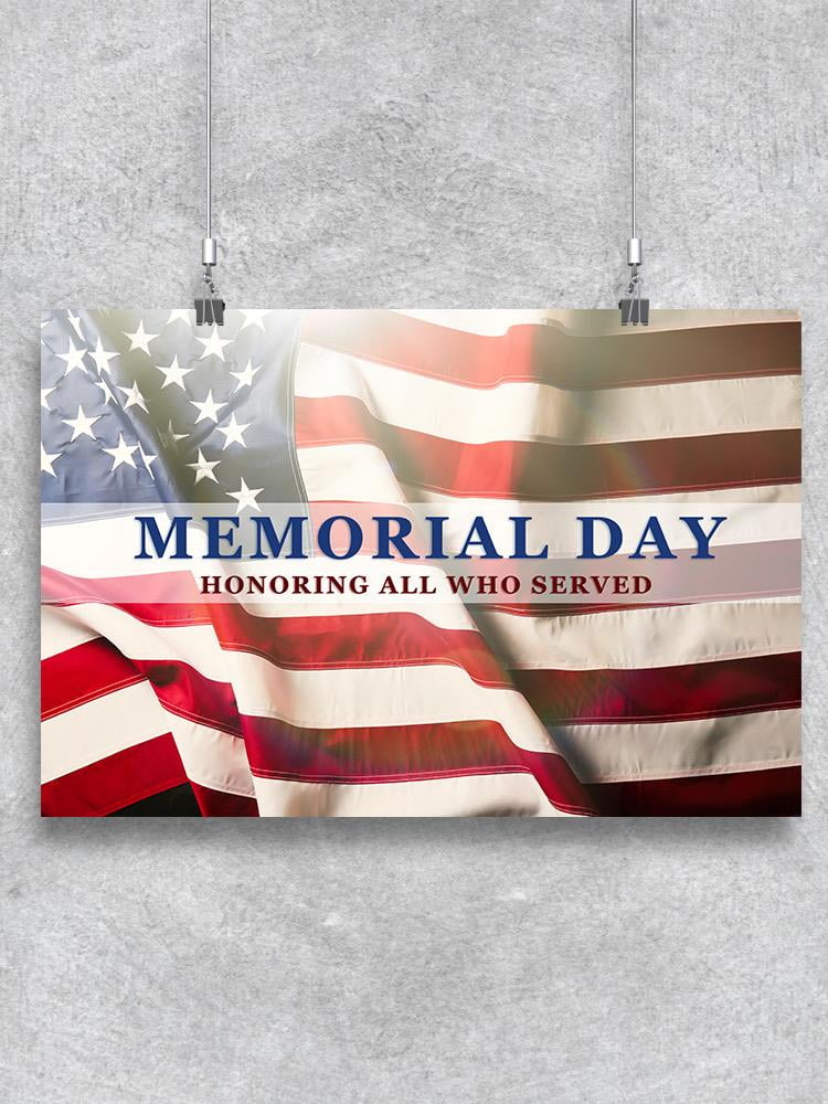 Memorial Day On Flag Poster -Image by Shutterstock - Walmart.com