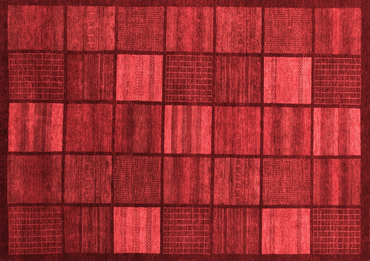 Ahgly Company Indoor Rectangle Checkered Red Modern Area Rugs, 3' x 5 ...