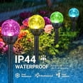 10 Pcs Solar Color-Changing Garden Lights, Glass Sphere Design IP44 ...