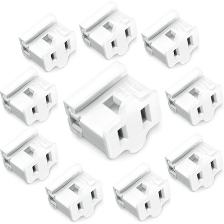 Compuye 10 Pieces SPT-2 Christmas Light Slip Plug Vampire Plug Slip ...