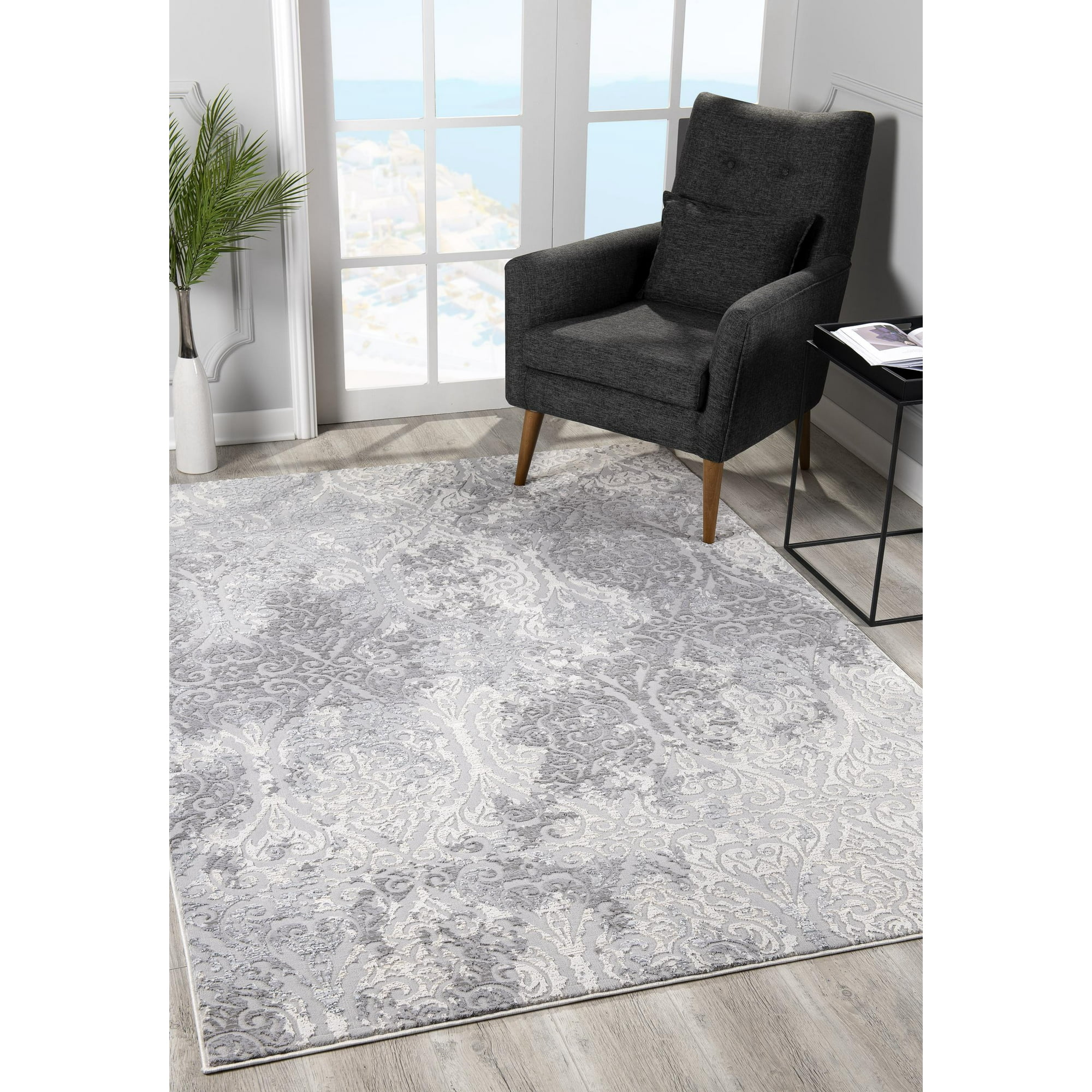 Click here for Rug Branch Oasis Collection Modern Damask Area Rug... prices