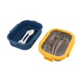 Leakproof 3 Compartment Stainless Steel Lunch Container with Secure ...