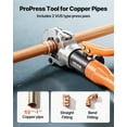 VEVOR Copper Pipe Crimping Tool, Hydraulic Driven Pro Press Tool with 1 ...
