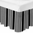 Black White Stripes Bed Skirt California King Size 18 Inch Drop, Lines ...