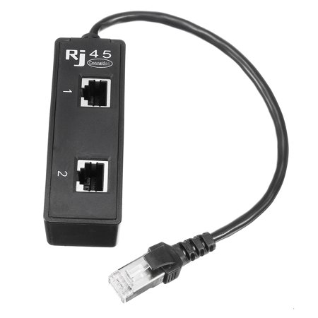 RJ45 LAN Ethernet 1 to 2 Port Splitter Cable Net work Cat5 Cat6 Adapter ...
