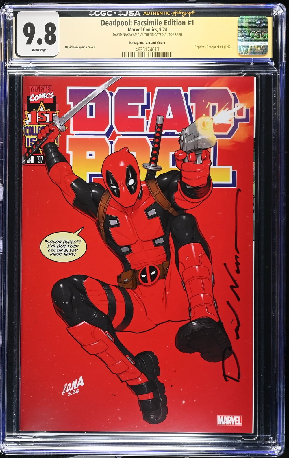 Deadpool: Facsimile Edition #1 - CGC 9.8 Comic Book - Walmart.com