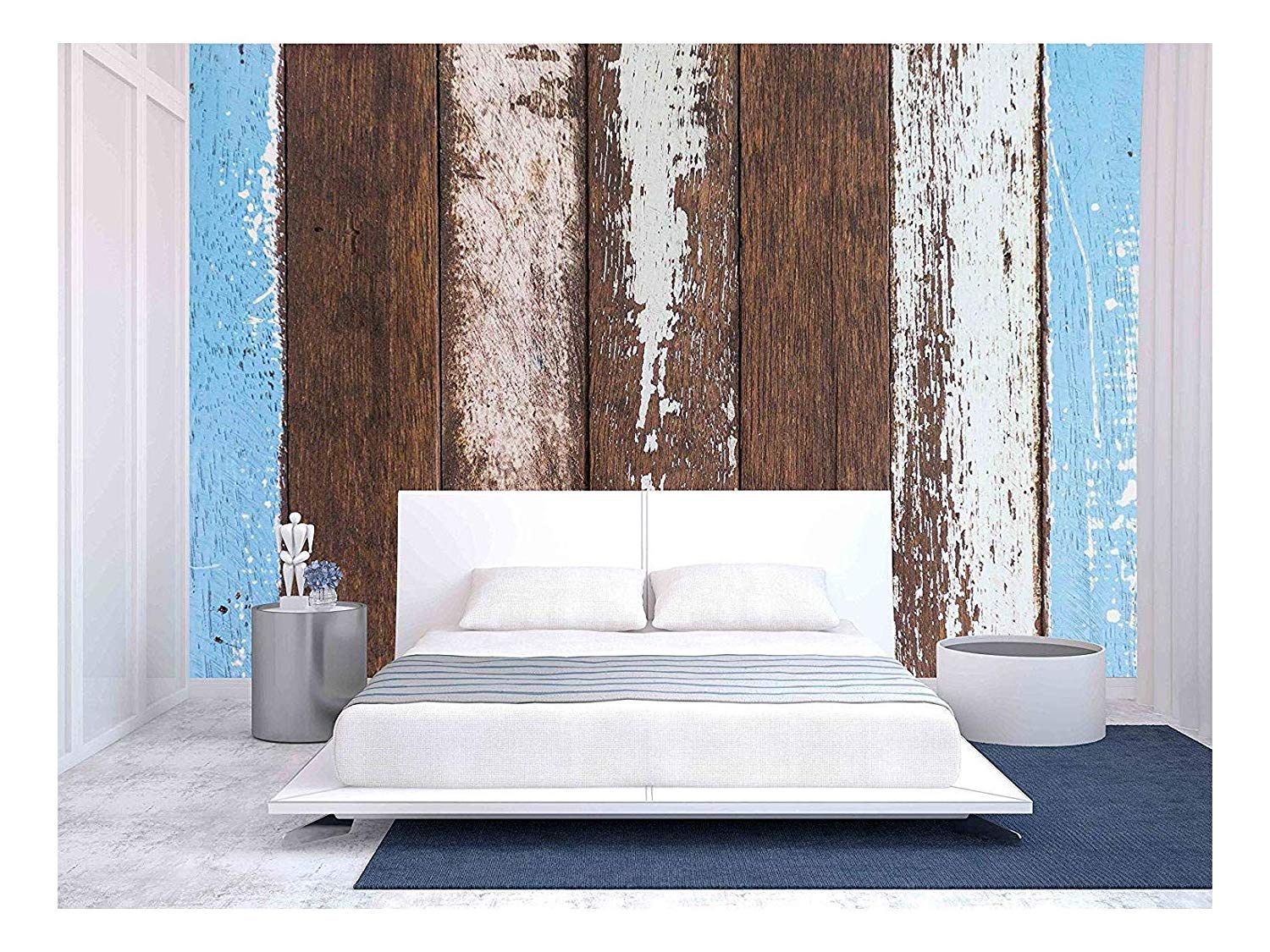 wall26 - Wood Texture. Background Old Panels - Removable Wall Mural ...