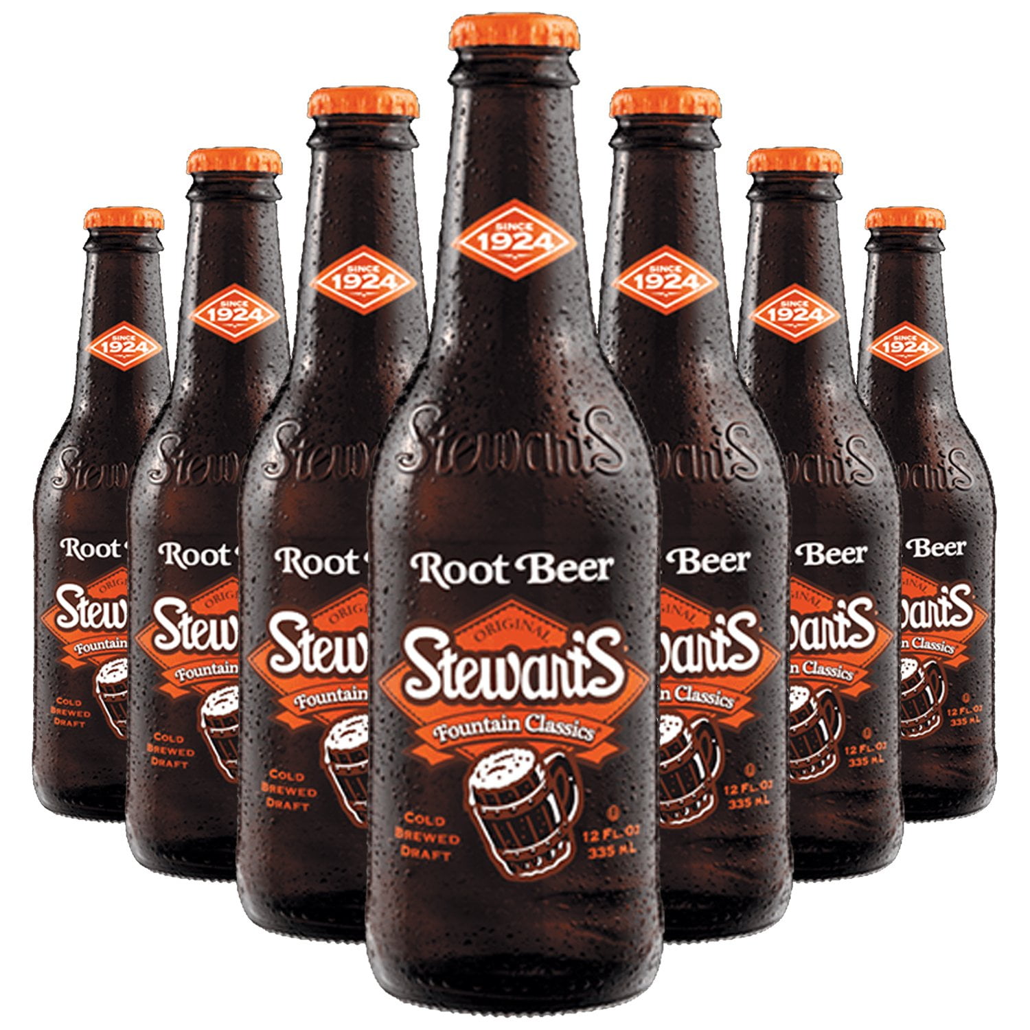 Stewart's Handcrafted Root Beer, 12 fl oz, 12 Glass Bottles, Caffeine ...