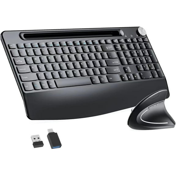 Gyration Wireless Air Mouse GO Plus with Full Sized Wireless Keyboard ...