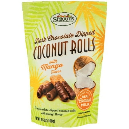 Sprouts Dark Chocolate Coconut Rolls With Mango Flavor, 3.5 OZ ...