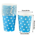 100 Pcs Paper Cups, 9 Oz Colorful Dots Disposable Coffee Cups(5 Color ...