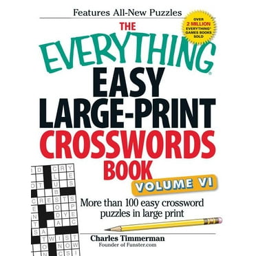 100 Large-Print Crossword Puzzles : Easy Puzzles to Entertain Your ...