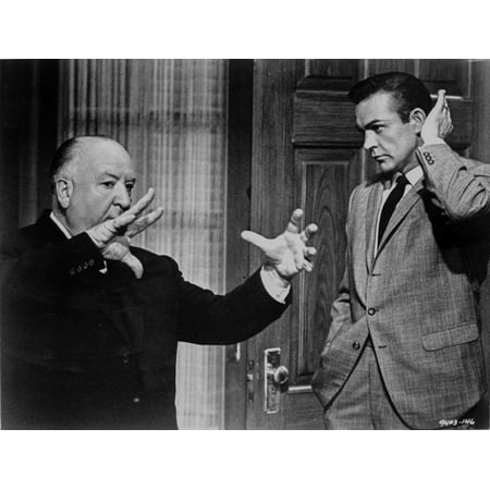 Hitchcock Alfred with a Man Talking and Smoking Photo Print (8 x 10 ...