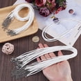 50Pcs Waxed Imitation Leather Cord Necklace Makings with Alloy Clasps ...