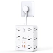GE 34133 7-Outlet Surge Protector with Coaxial Protection, 8' Cord ...