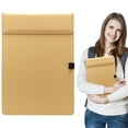 A4 Clipboard Folder, PU Leather Writing Pad with Elastic Strap ...