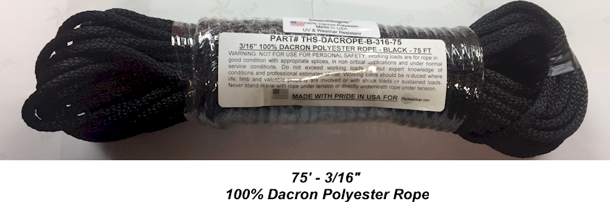 75' - 3/16" Ham Radio Antenna Support Rope - First Quality Polester ...