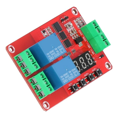Time Delay Relay Multi Functional 2-Channel Self Lock Cycle Timing ...