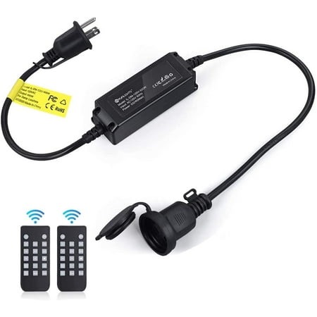 Outdoor Dimmer, 650W String Light Dimmer, Wireless RF Smart Plug-in ...