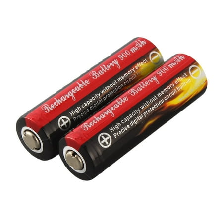 SM 2pcs AA 14500 900mAh 3.7V Li-ion Rechargeable LED Battery Newblack ...