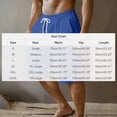 Beach Board Shorts for Men Linen Drawstring Elastic Waist Knee Length ...