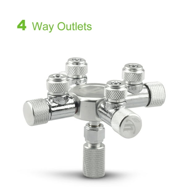 Aquarium Tank CO2 Splitter Regulator Distributor Fine Adjusting Valve ...