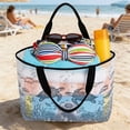 Blue Turtle Coastal Beach Bag for Women, Large Breathable Mesh Beach ...
