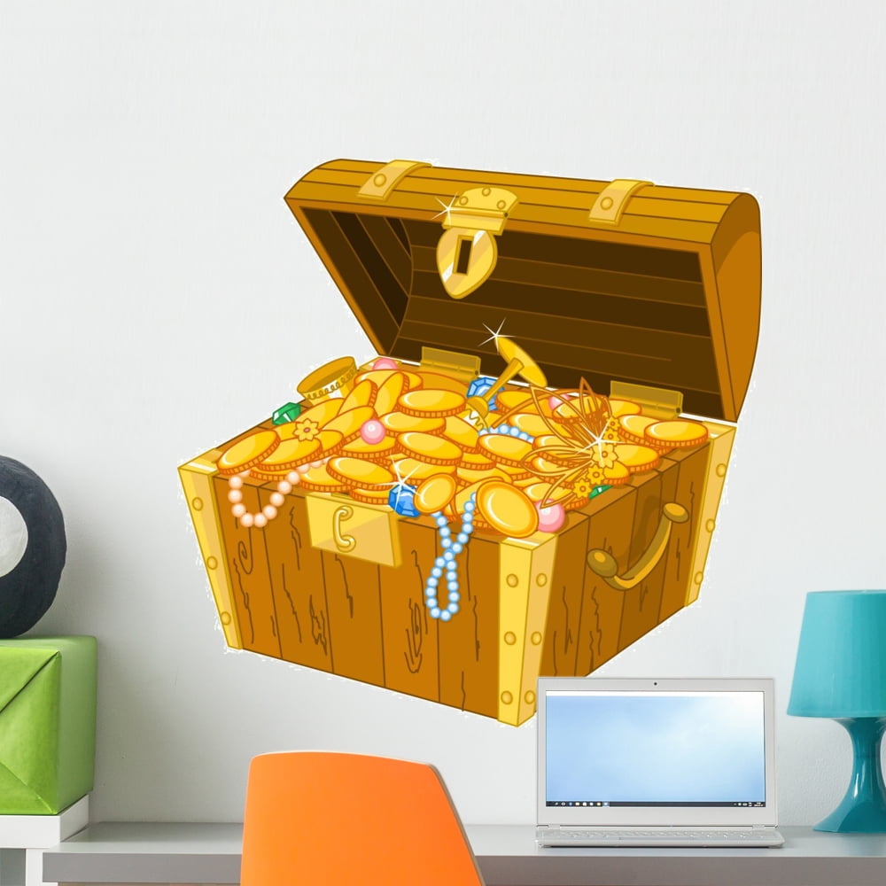 Treasure Chest Wall Mural by Wallmonkeys Peel and Stick Graphic (24 in ...