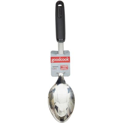 GoodCook 13" Stainless Steel Basting Spoon, Silver/Black - Walmart.com