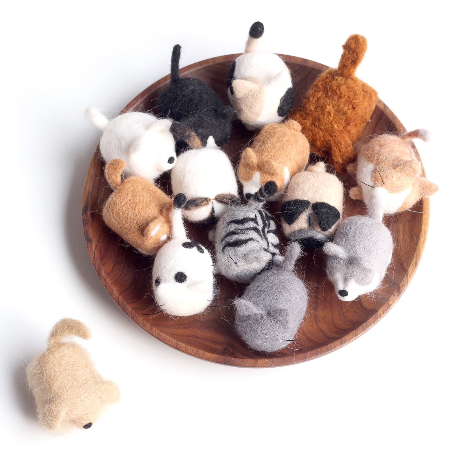 Hesroicy 1 Set Attractive Doll Felting Kit Easy Assembly Faux Wool DIY ...