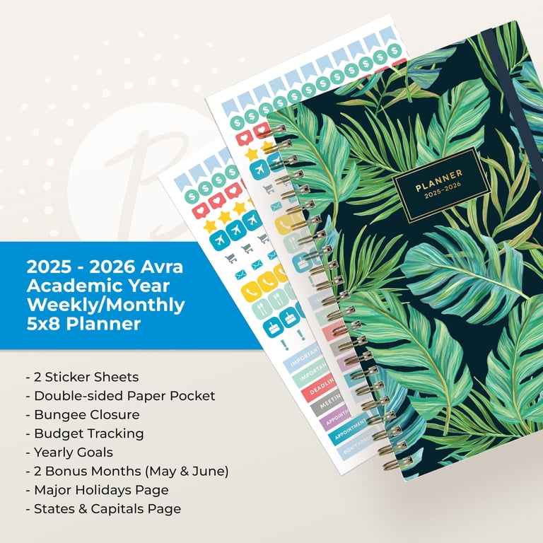 Academic Planner Blue Sky Day Designer 2025-2026 - July 2025 To June ...