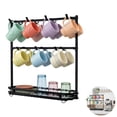 2-Tier Mug Tree Holder, Iron Coffee Cup Organizer Stand, Metal Tea Cup ...