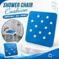 2Pcs Portable EVA Shower Chair Cushion Blue Warm Bath Stool Pad with ...
