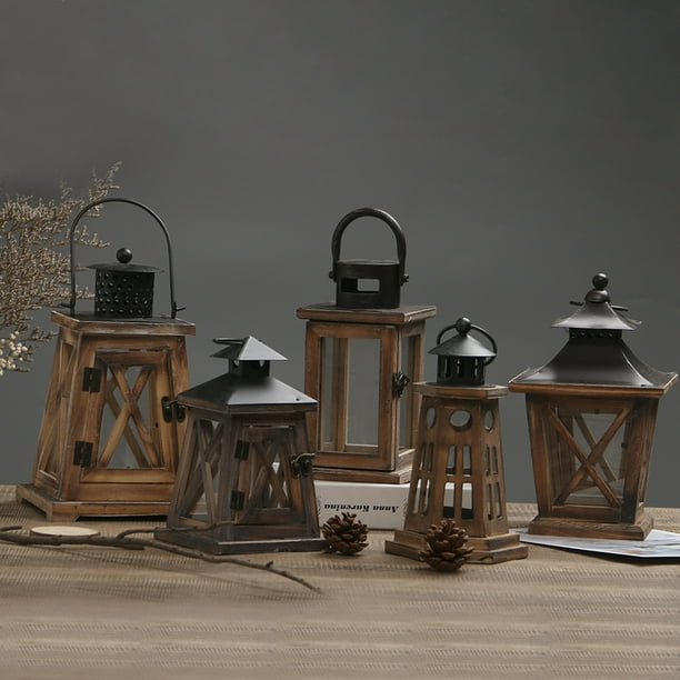 Candles Holder With Hanging Ring Vintage Weatherproof Hanging Table ...